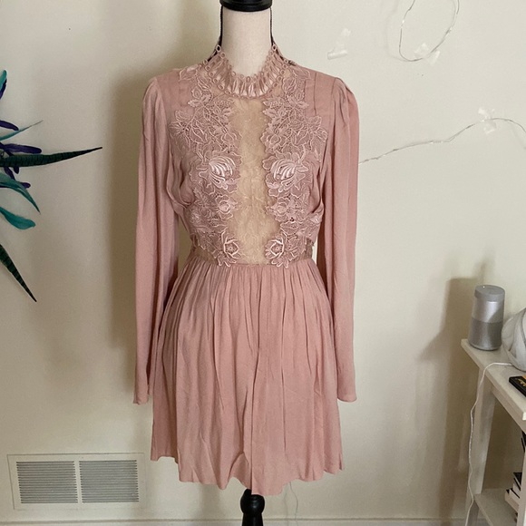 Free People | Dresses | Free People Victorian Corset Back Lace Front ...